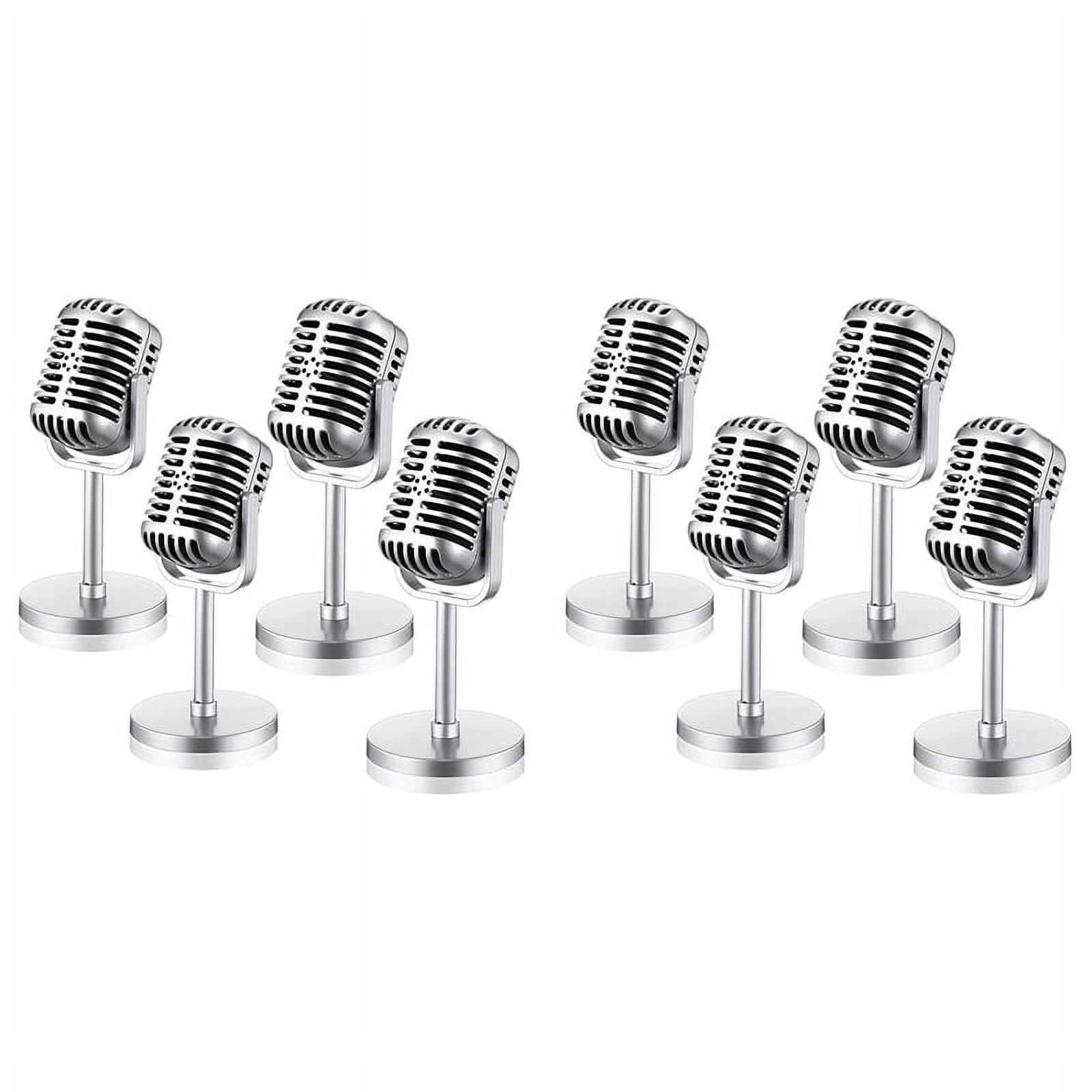 8Pcs Retro Microphone Props Model Vintage Microphone Antique Microphone ...