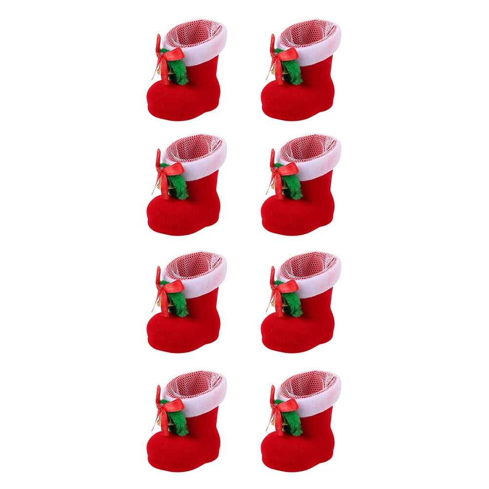KAKOWELY Candy Storage Boots Red Flocking Children Christmas ...