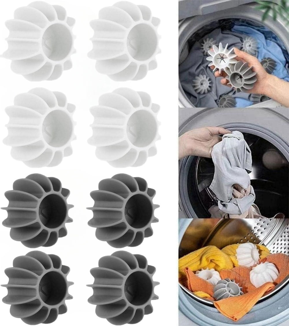 8Pcs Reusable Laundry Balls Scrubbing Balls Silicone Dryer Balls ...