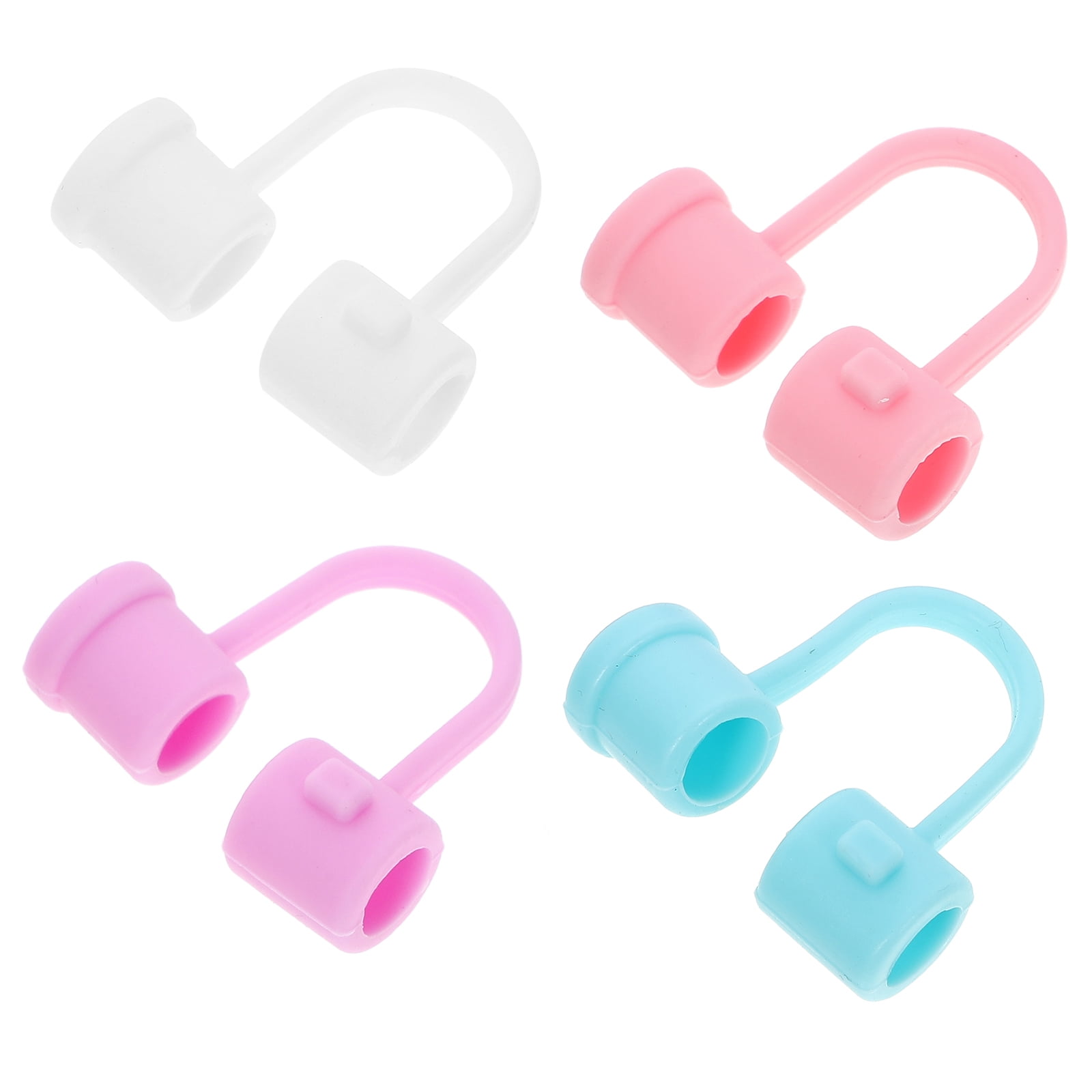 8Pcs Reusable Straw Toppers Straw Tips Covers Straws Silicone Tip ...