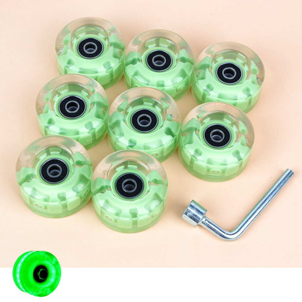 8Pcs Roller Skate Wheels Light Up Flash Wheels For Roller Skate Quad ...