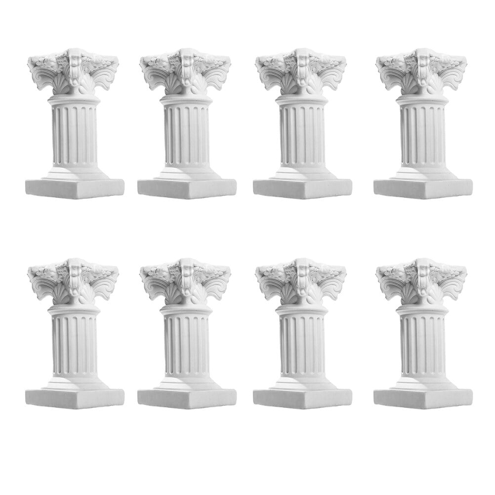 8Pcs Roman Pillar Statues Garden Statues Photo Props Scene Landscaping ...