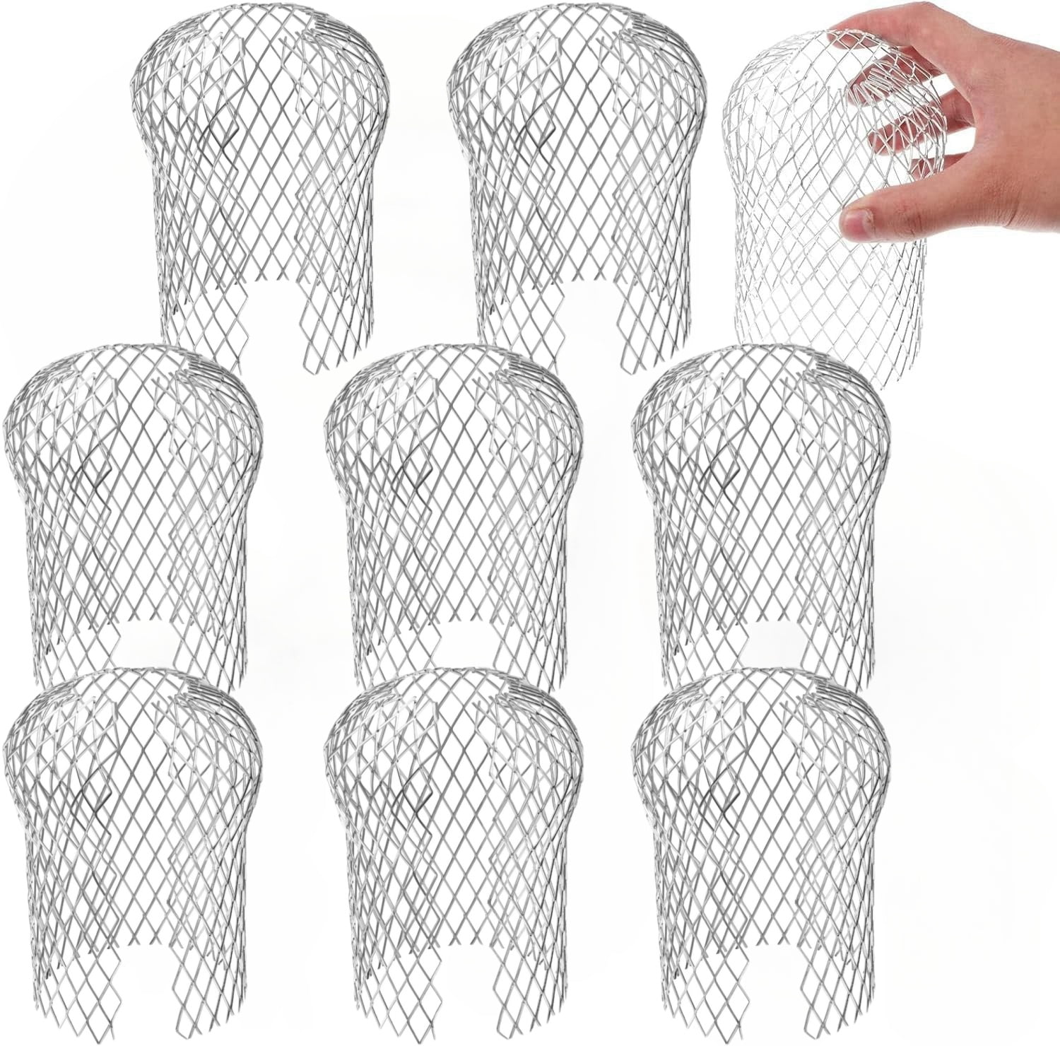 8Pcs Roof Gutter Guard Filters 3.5" Expandable Aluminum Filter Strainer ...