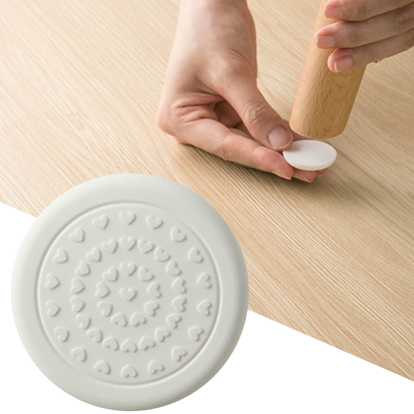 8Pcs Round Chair Foot Pad Sticker , Silicone Chair Leg Covers Caps for ...