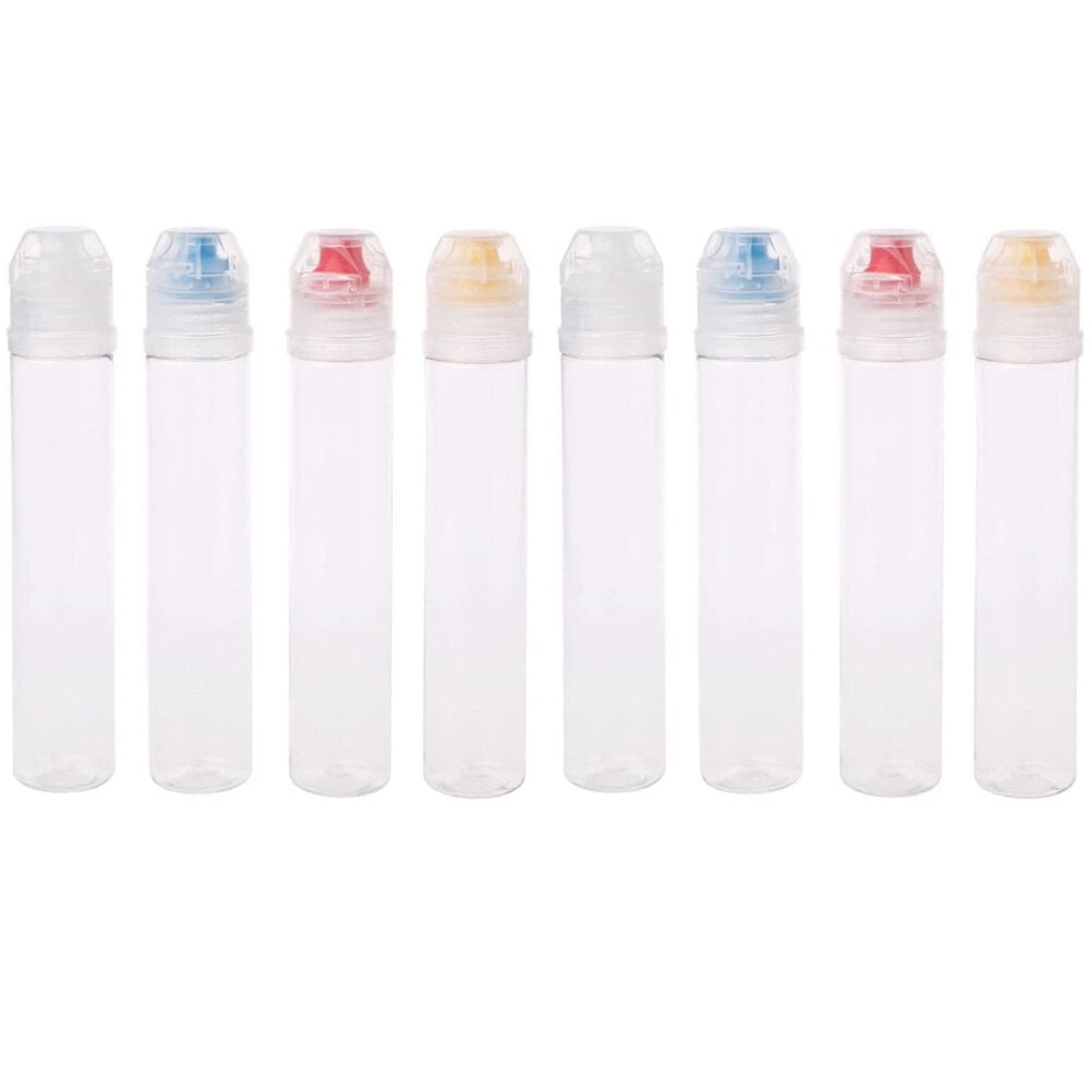 8Pcs Sauce Bottles Plastic Reusable Squeeze Containers Salad Dressing ...