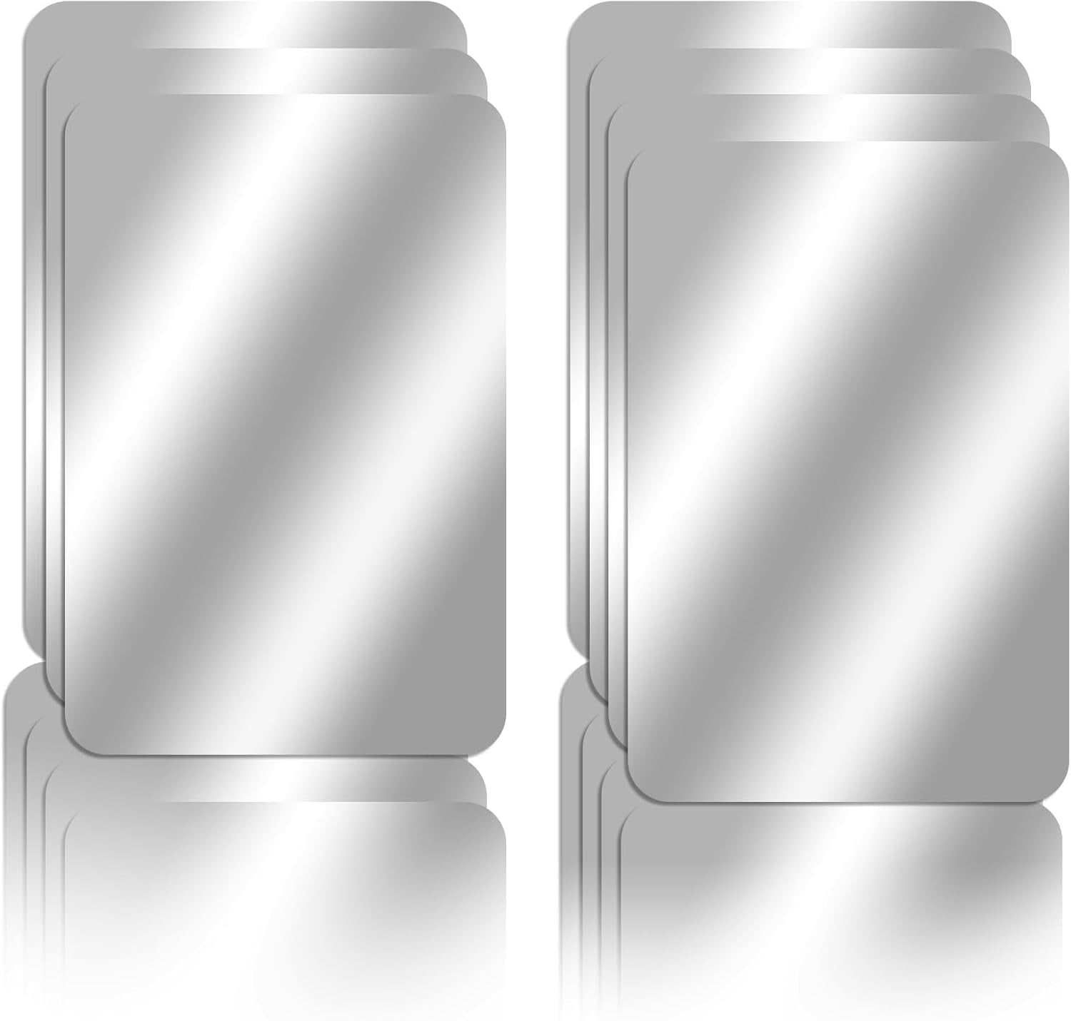 8Pcs School Shatter Proof Plastic Mirrors 4 x 6 Inch Self Adhesive ...