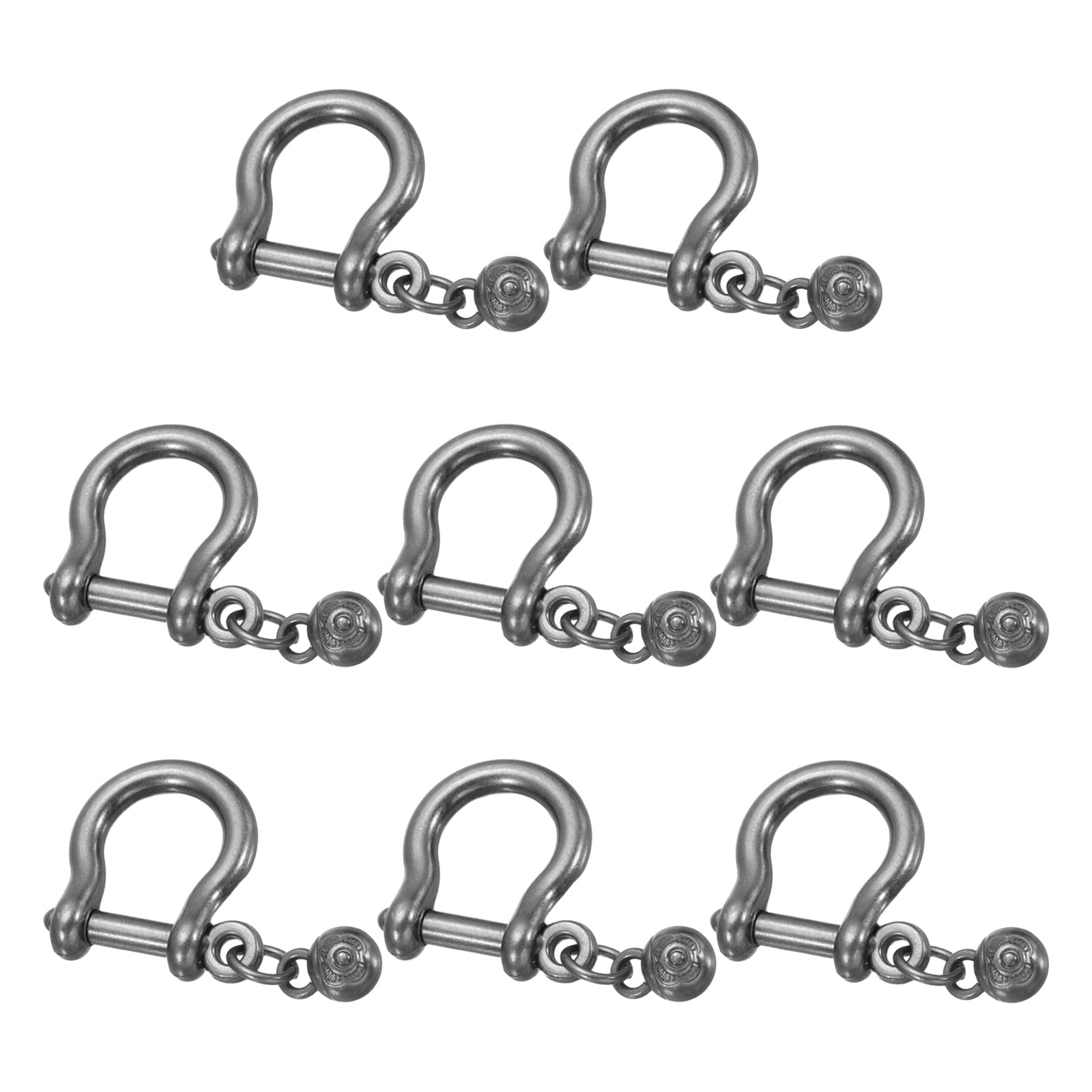 8Pcs Screw in Shackle, 9.8mm Zinc Alloy D-Ring Anchor Shackle,Light ...