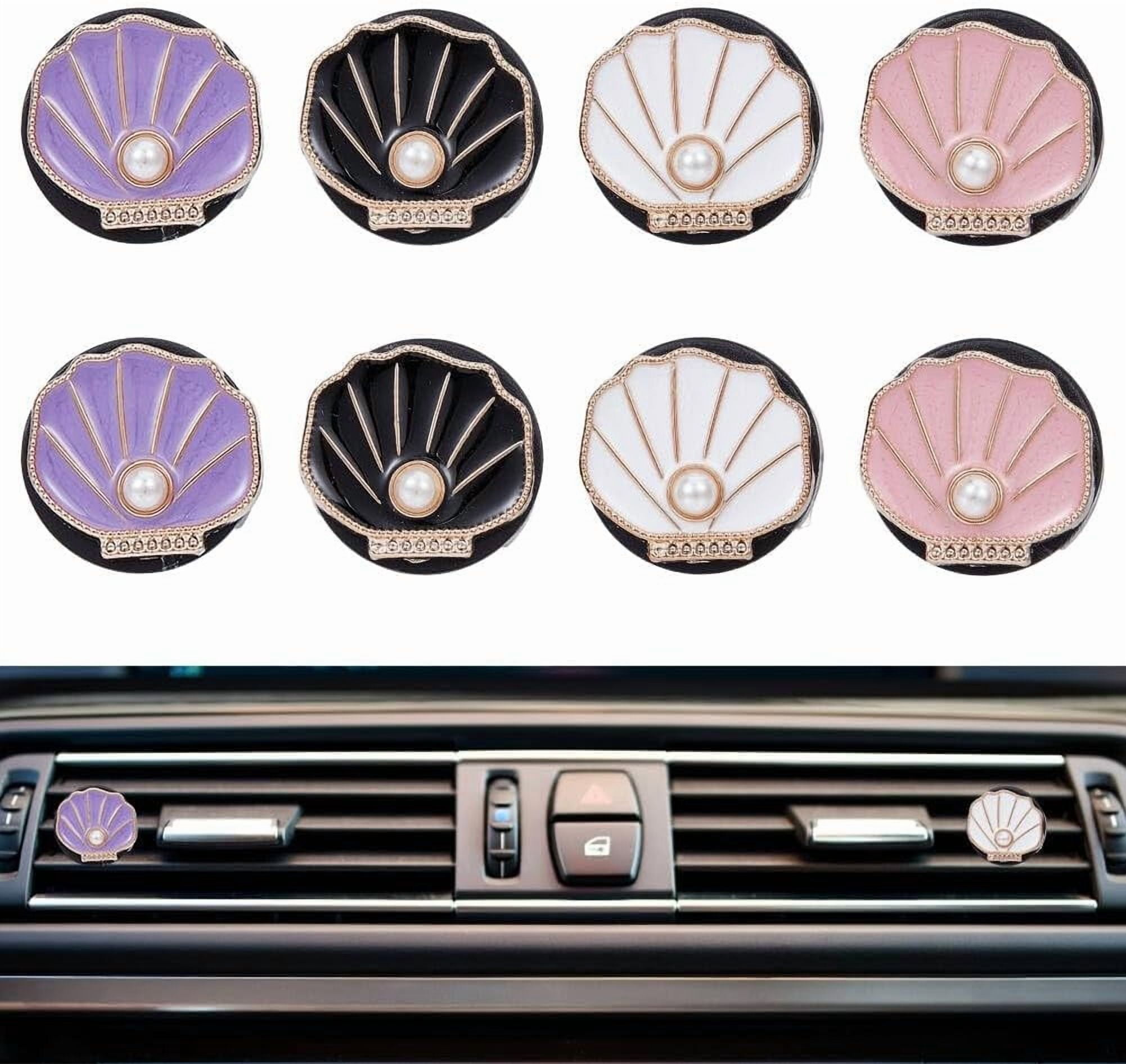 8Pcs Seashell Car Air Vent Clips Resin Air Diffuser Vent Clips Car ...