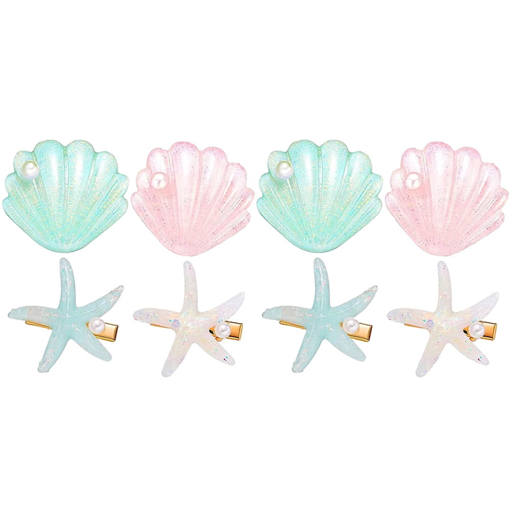 8Pcs Seashell Hair Clips Mermaid Hair Accessories Shell Hairpins for ...