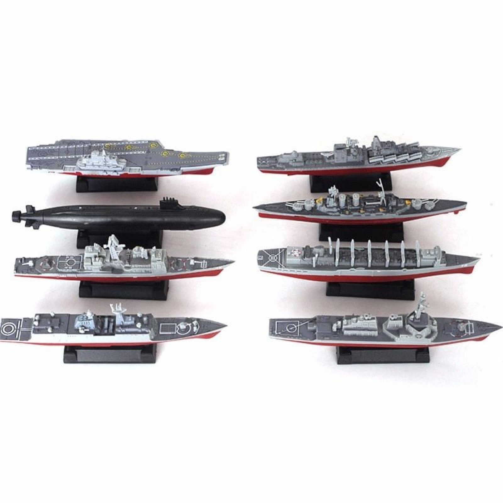 8pcs/set 4D Assembled Battleship Aircraft Carrier Submarine Warship ...