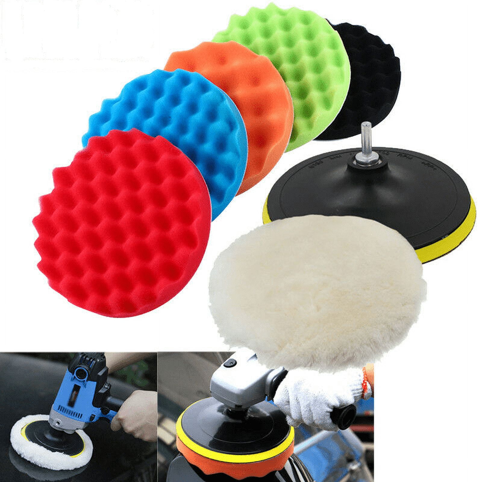 8Pcs/Set Car Polishing Pad 3/4/5/6/7 inch Sponge Buffing Waxing Boat ...