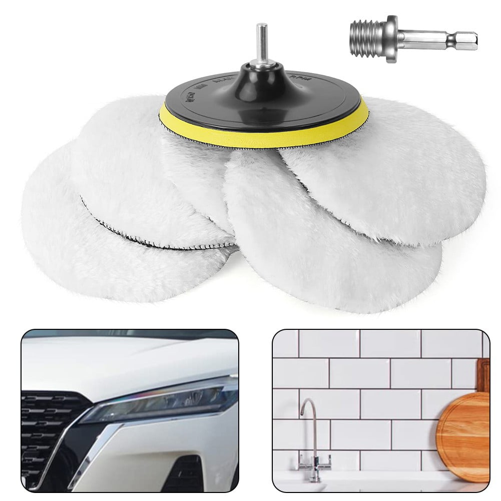 8Pcs/Set Car Polishing Pad Set Wool Buffing Wheel Tool 80Mm 150Mm 180Mm ...