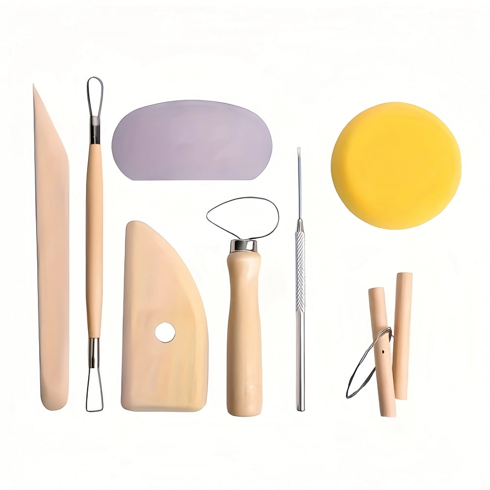 8Pcs/Set Clay Tools DIY Ceramics Molding Tools Wood Knife Pottery Tool ...