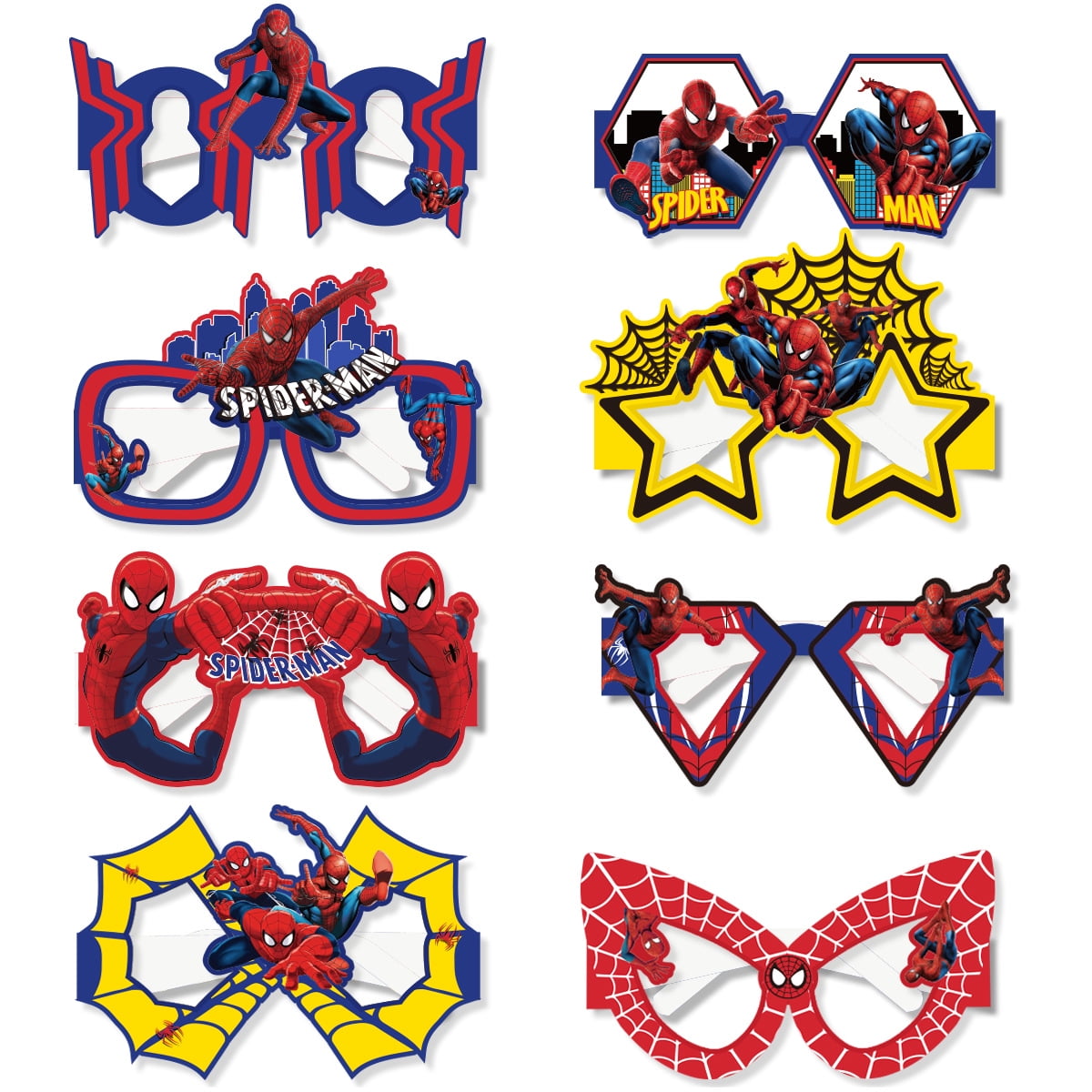 8Pcs/Set Superhero Glasses Party Decoration Kit, Birthday and Halloween ...