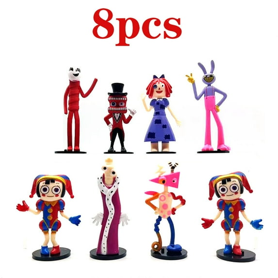 8Pcs/Set The Amazing Digital Circus Anime Figure Ragatha/Jax/Pomni ...