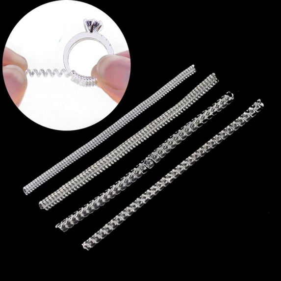 8Pcs Set Transparent Ring Sizer Adjuster – Invisible Coil Wrap ...