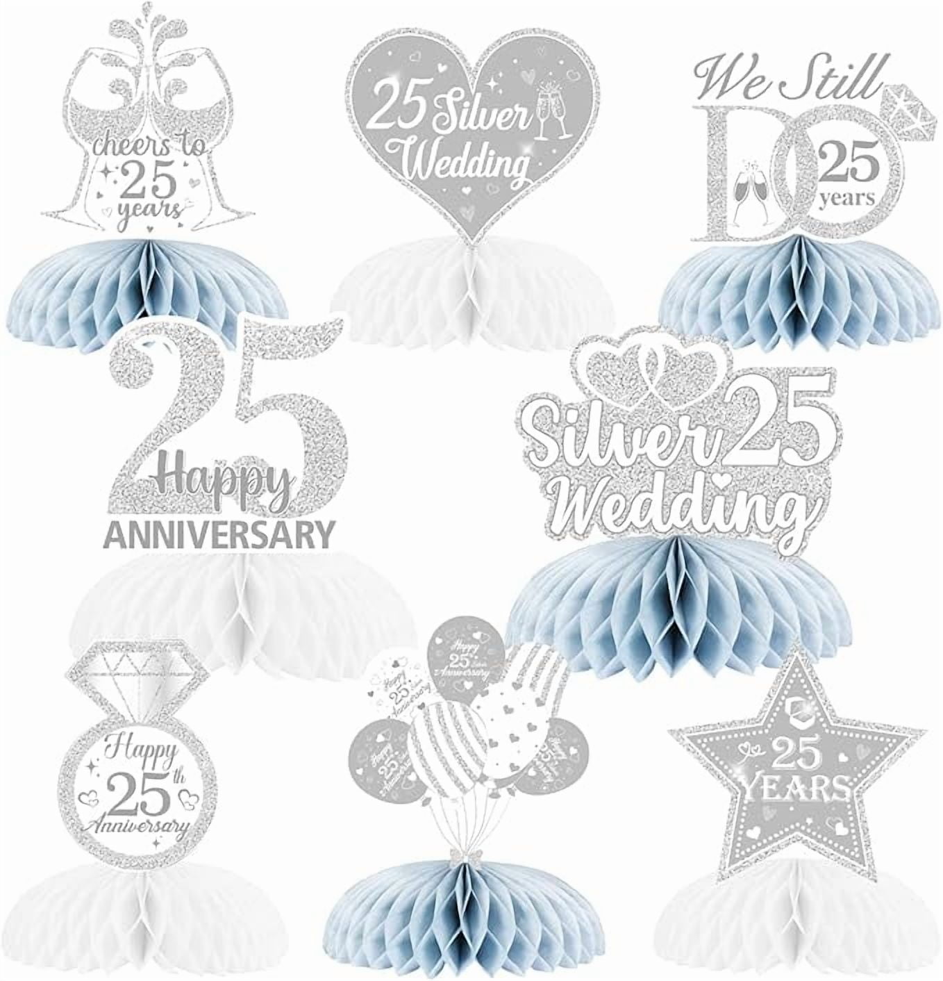 8Pcs Silver Wedding Table Decorations, Honeycomb Centerpieces Table ...