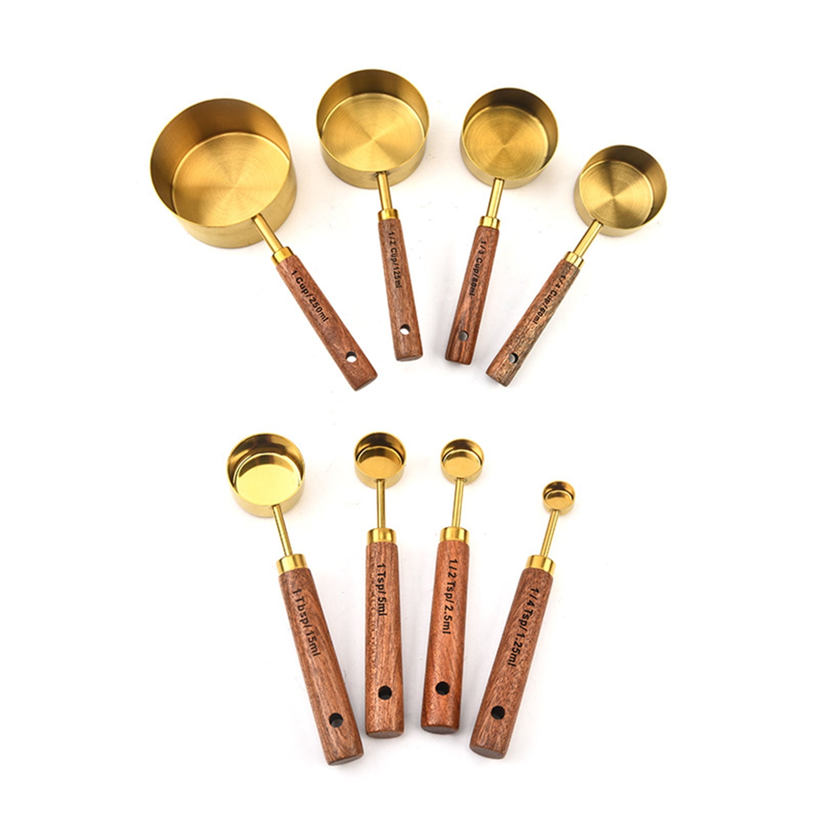 8Pcs Small Cup Measuring Scoops Coffee Spoon Grade Stainless Steels ...