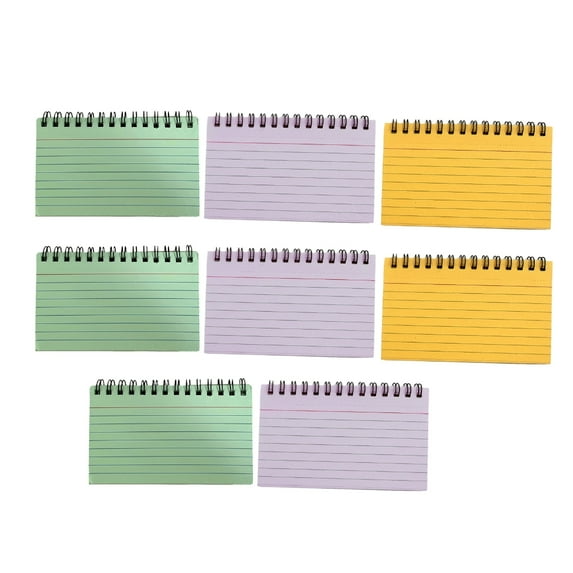 8Pcs Small Lined Notebook Colorful Notepads Lined Writing Pad Pocket ...