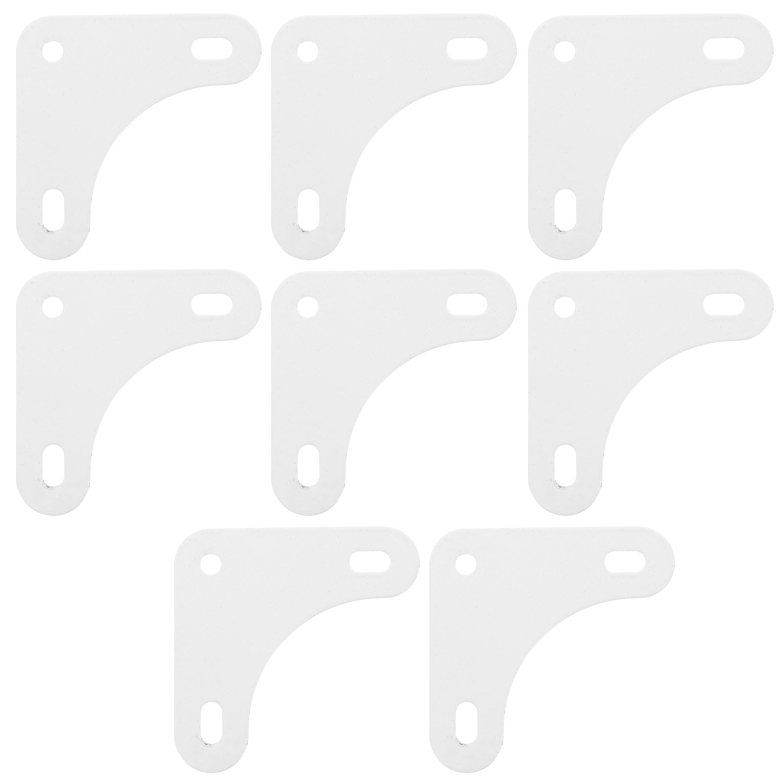 8Pcs Small Right Angle Bracket White Angle Bracket for Wood Shelving ...