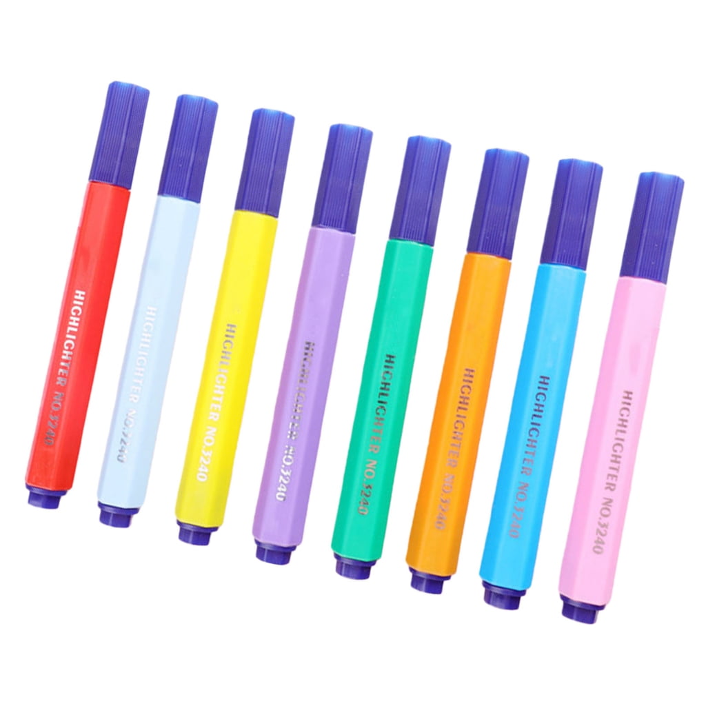 8Pcs Soft Color Coding Marker Pen with Smooth Writing Student Office ...