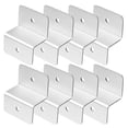 8Pcs Solar Panel Mounting Brackets Kit Plated Silver Aluminum Alloy for ...