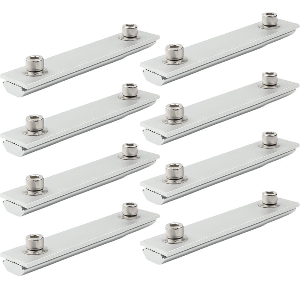 8Pcs Solar Panel Rail Profile Connector Aluminium Mounting Rail ...