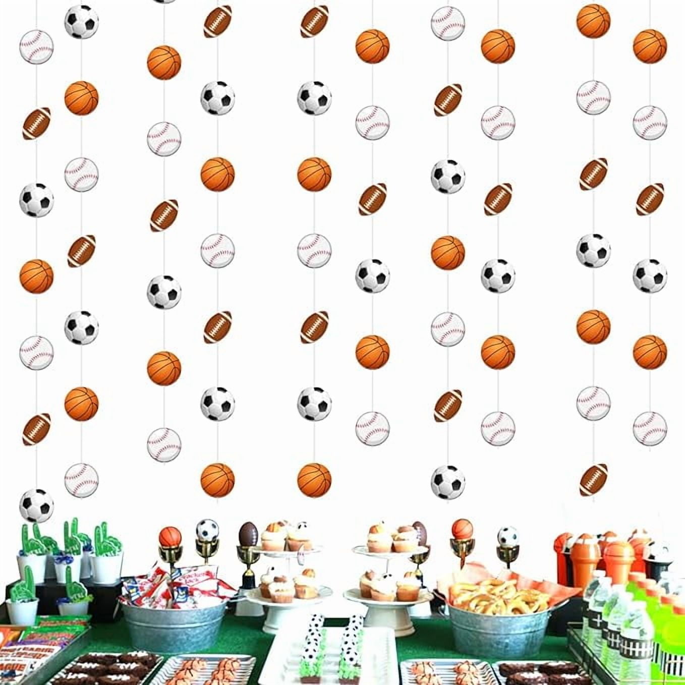 8Pcs Sport Theme Streamers Garlands Banners for Boy - Sport Basketball ...