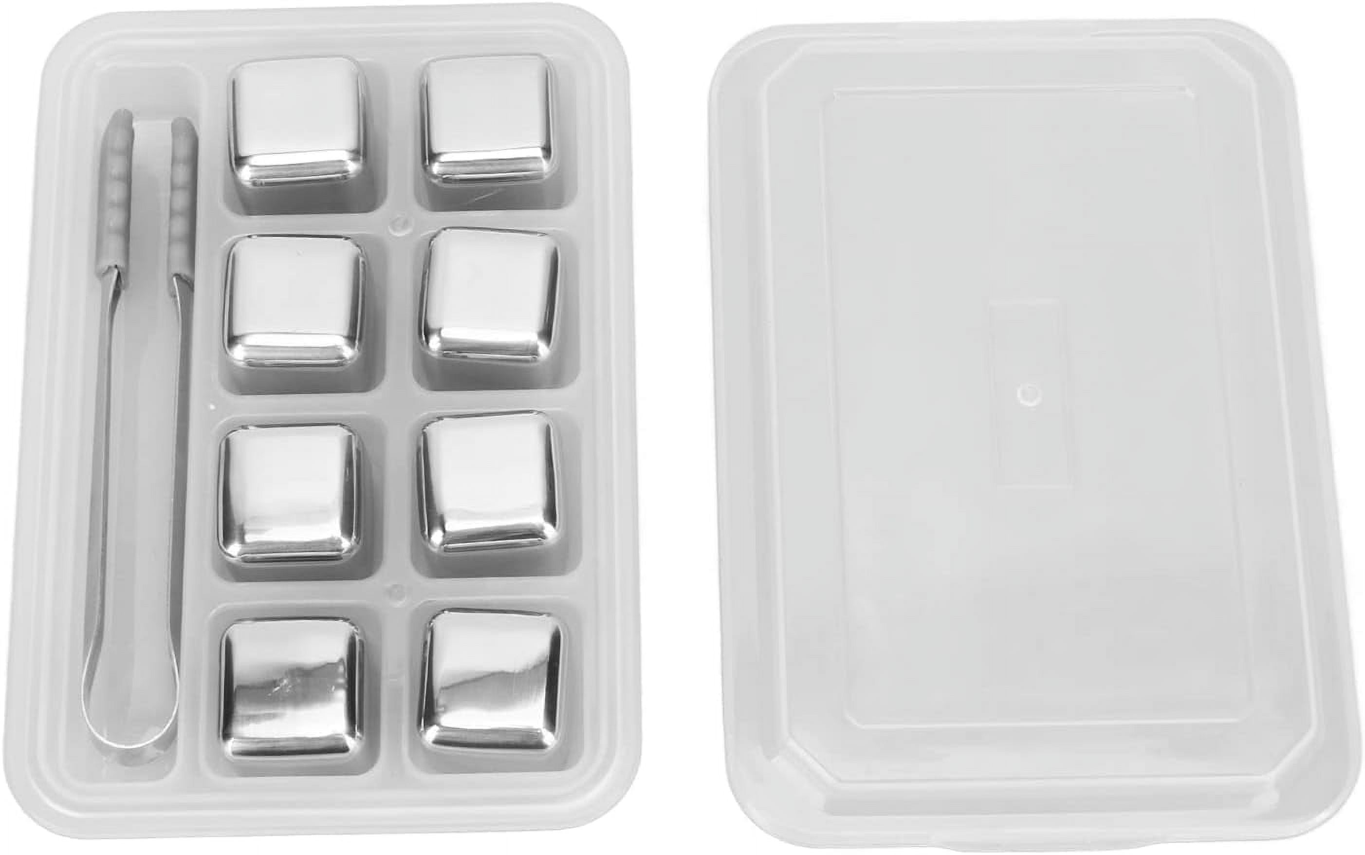 8Pcs Stainless Steel Ice Cubes Metal Ice Cubes Set Reusable Ice Cubes ...