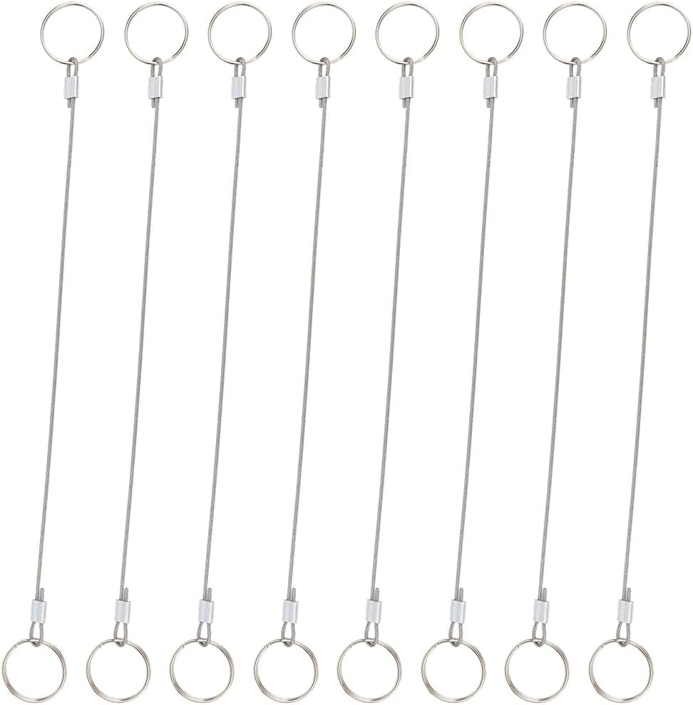 8Pcs Stainless Steel Lanyard 29.5cm Quick Release Pin Lanyard 1.5mm ...