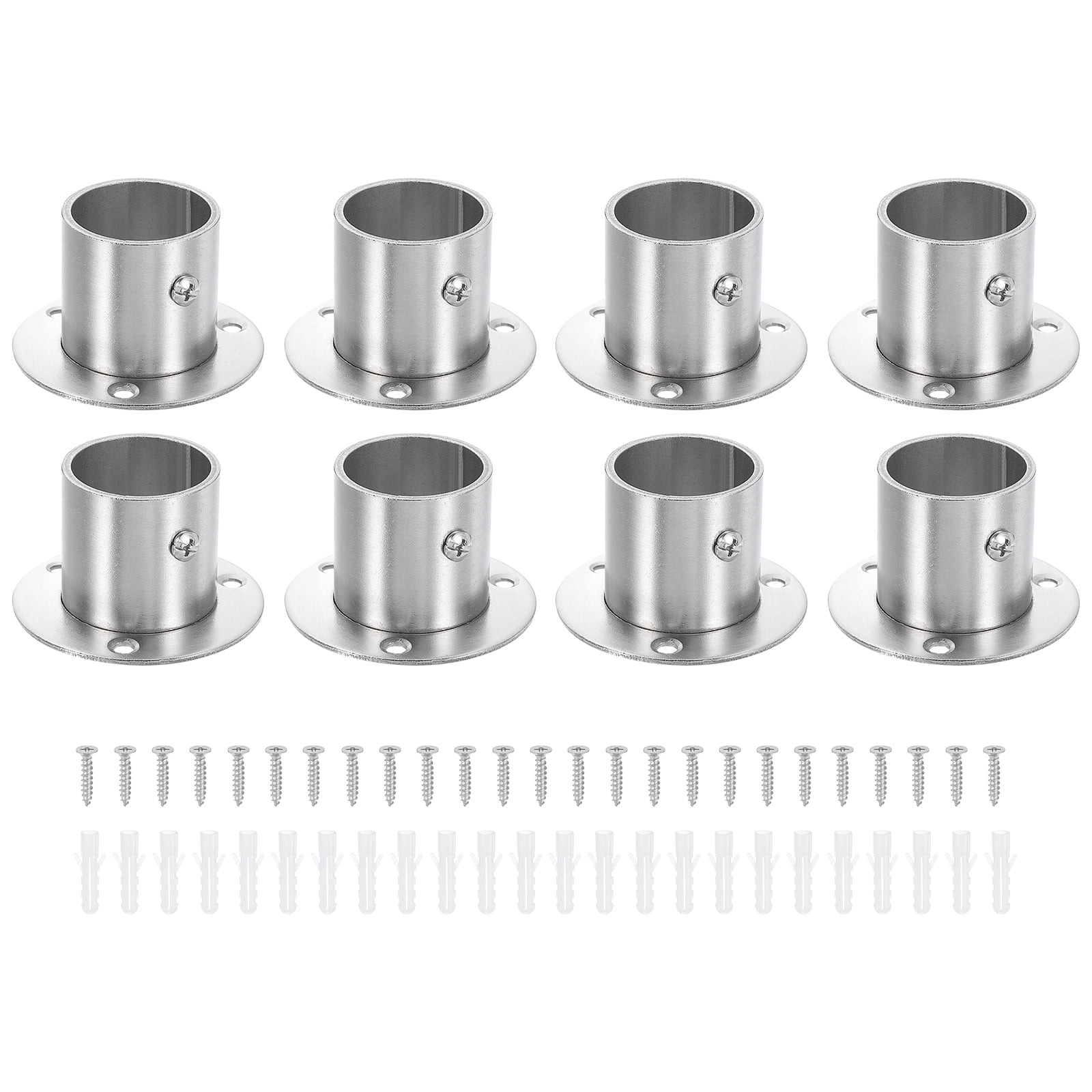 8Pcs Stainless Steel Pole Sockets, 1.26" Flange Rod Holder Bracket ...