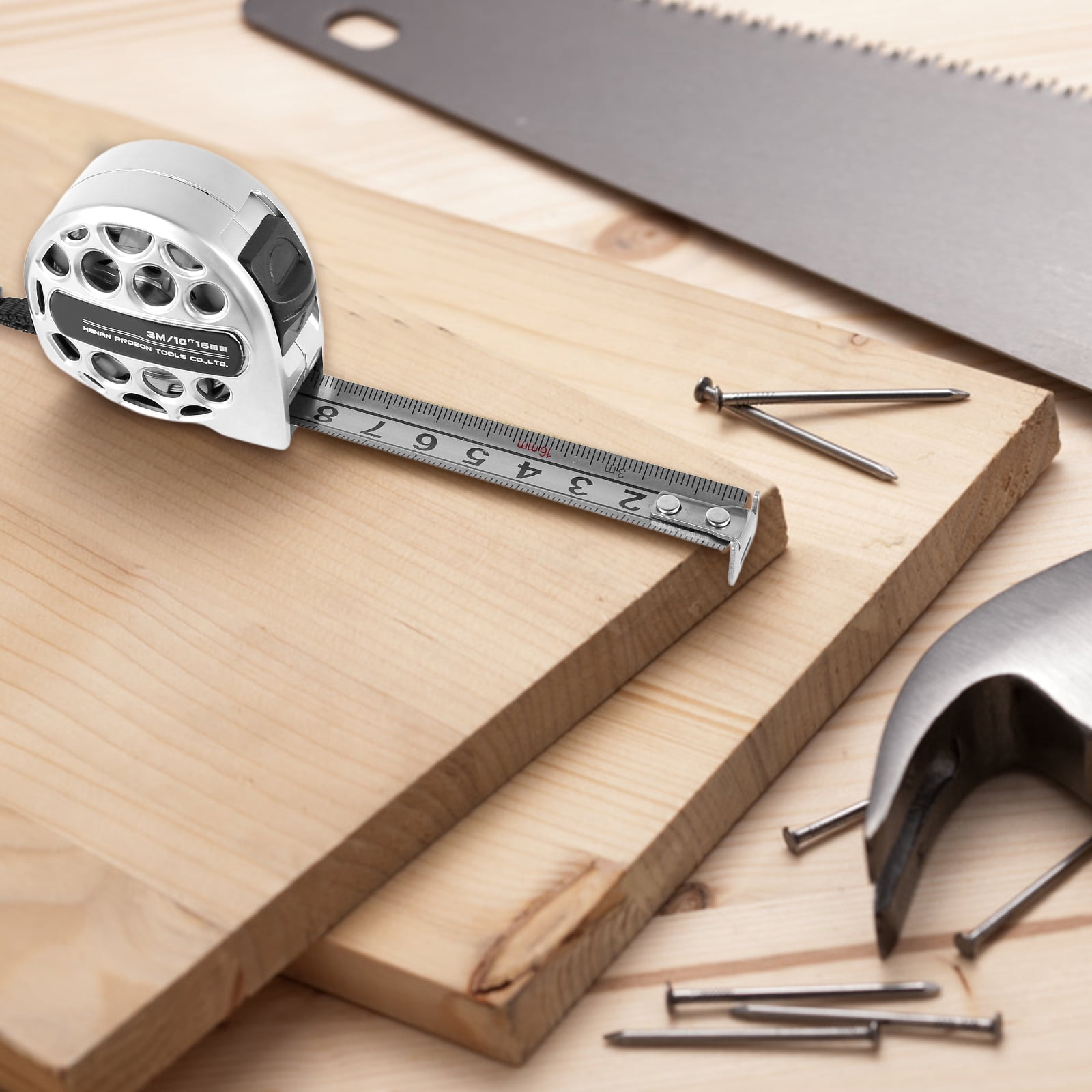 8Pcs Stainless Steel Retractable Tape Measure 9.8 FT Portable Hollow ...