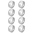 8Pcs Stainless Steel Simple Plain Band Ring for Women Stainless Steel ...