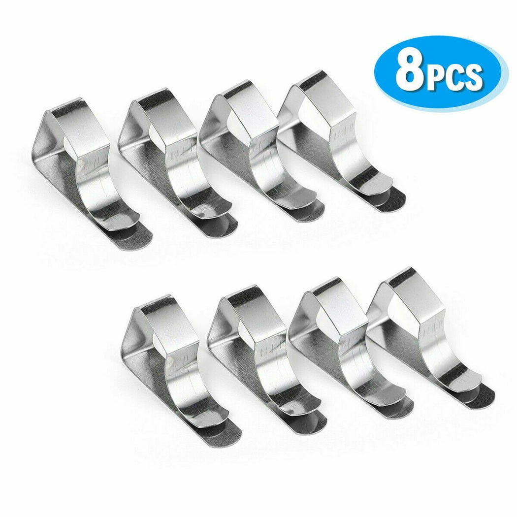 8Pcs Stainless Steel Tablecloth Clamps Tablecloth Clamps Holder Clip ...