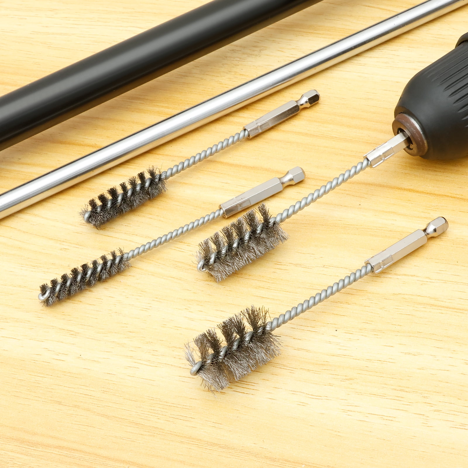 8Pcs Stainless Steel Wire Brush Bore Brush Set Enduring Cleaning Wire ...