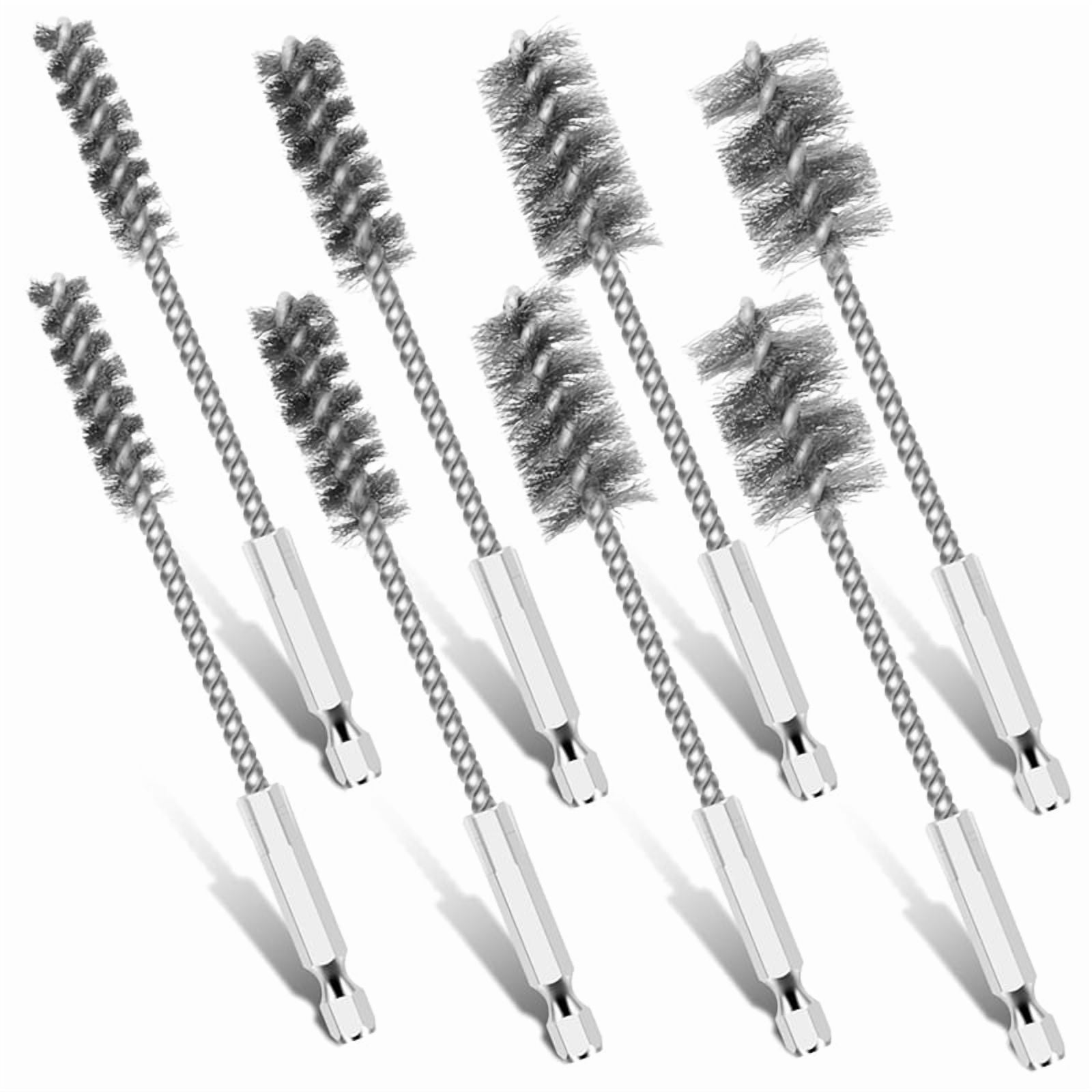 8Pcs Stainless Steel Wire Brush, Bore Brush Set, Enduring Cleaning Wire ...