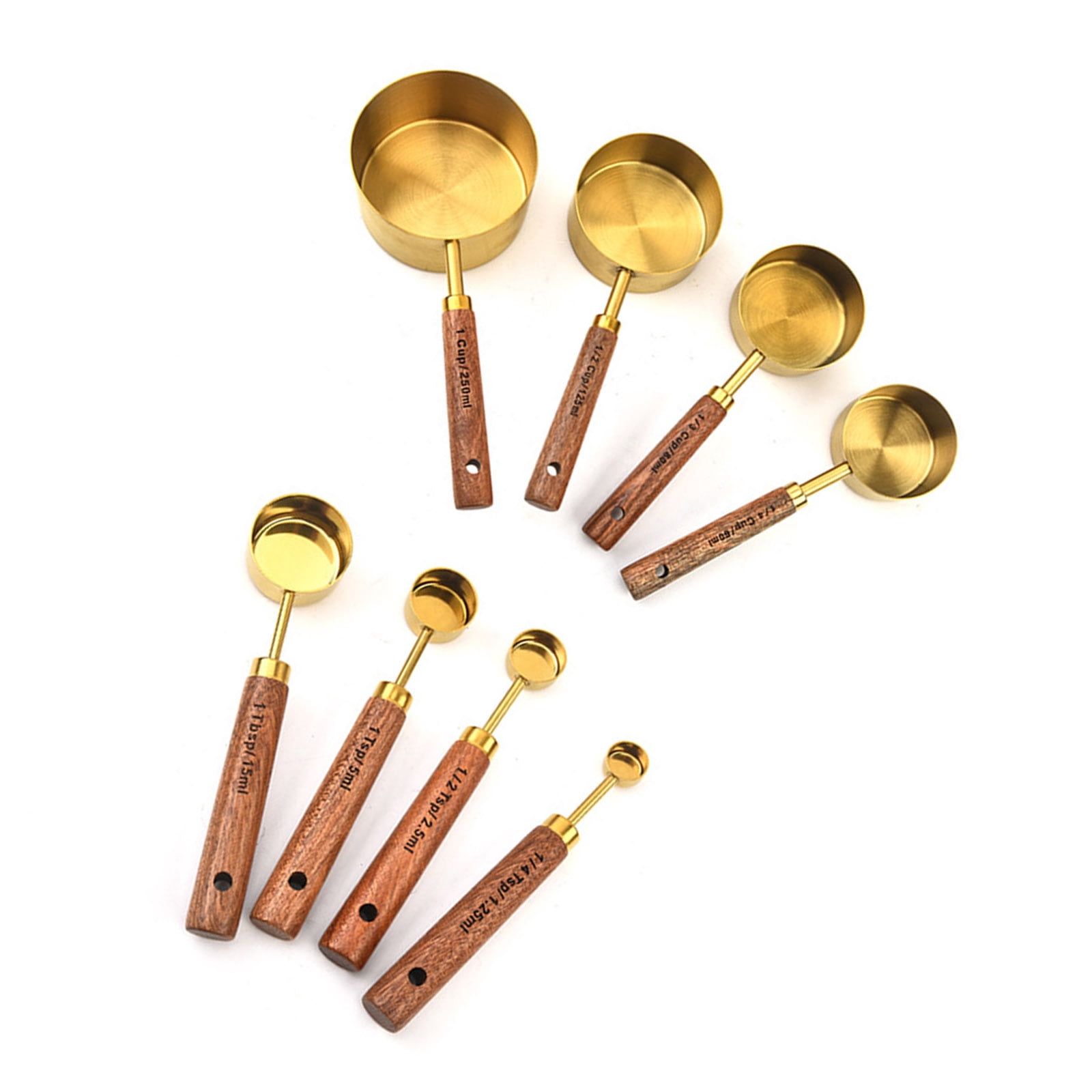 8Pcs Stainless Steels Measuring Coffee Scoops Small Cup Tablespoon ...