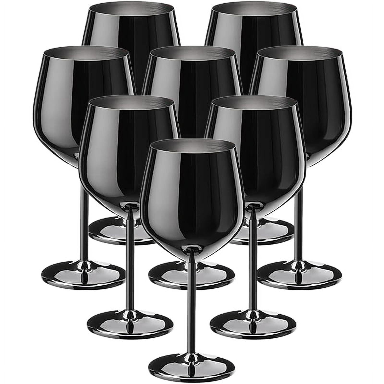 8Pcs Stainless steel wine glasses unbreakable metal cocktail glasses ...