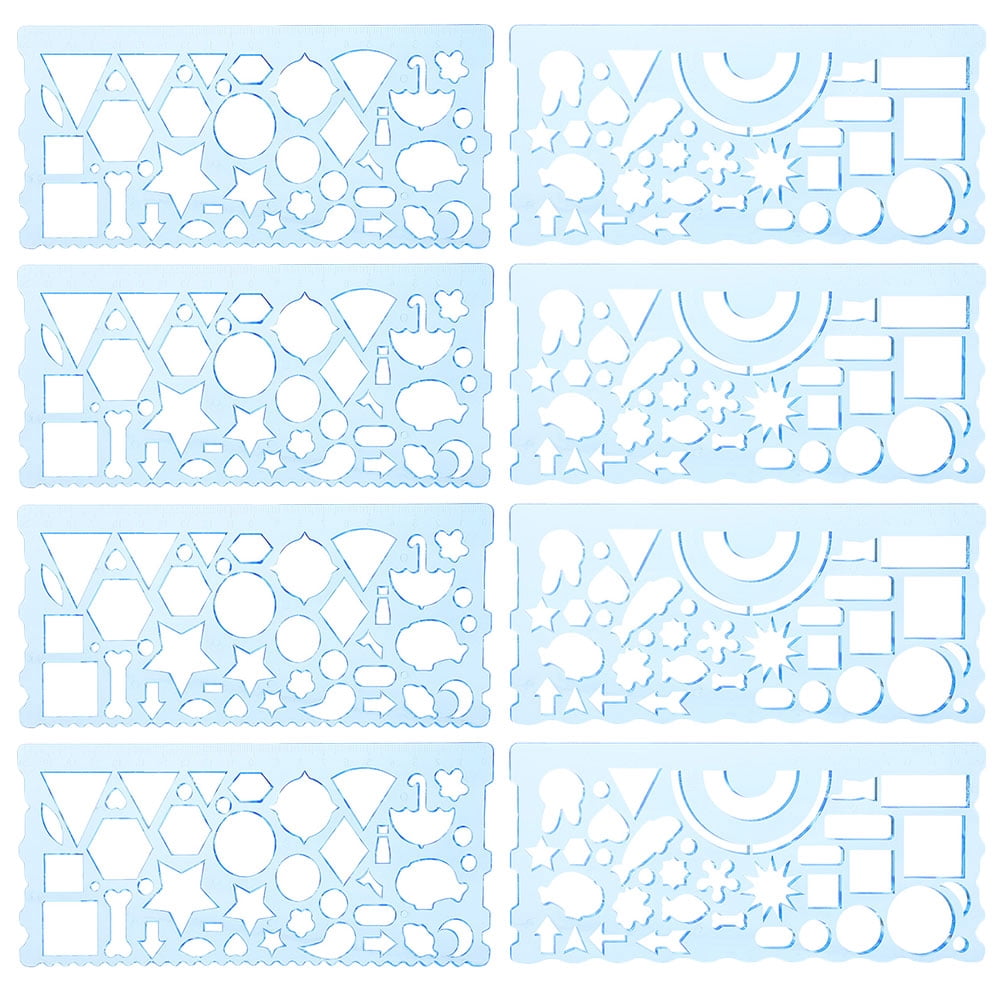 OUNONA Student Supply Sky PP Drawing Templates Multi-Functional Rulers ...