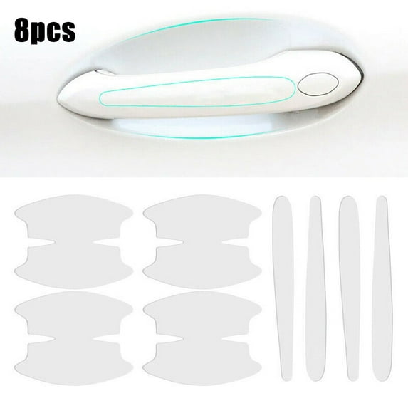 8Pcs TPU Car Door Bowl Anti-scratch Sticker Clear Door Bowl Handle ...