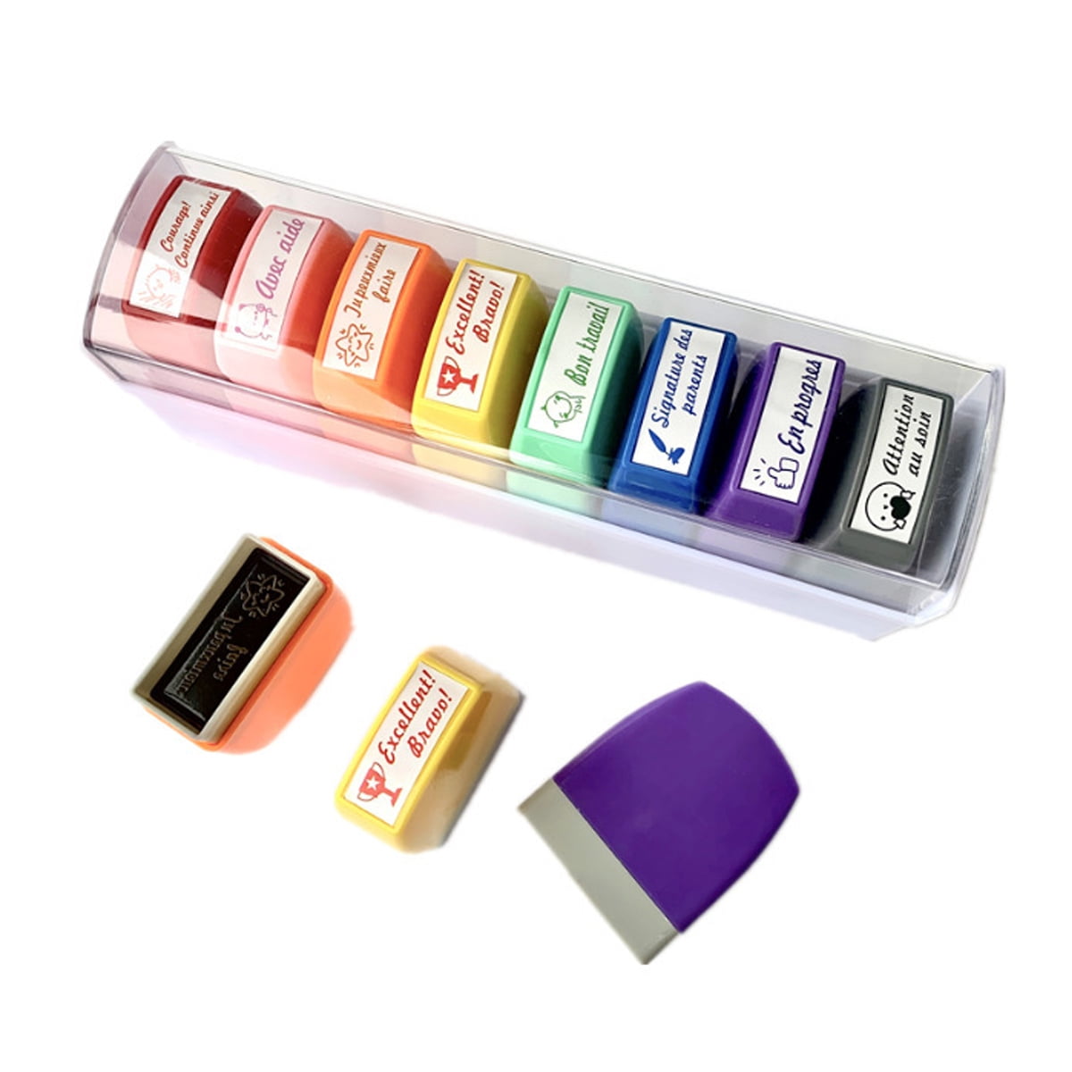 8Pcs Teacher Stamps for Grading Classroom Teacher Supplies Self-inking ...