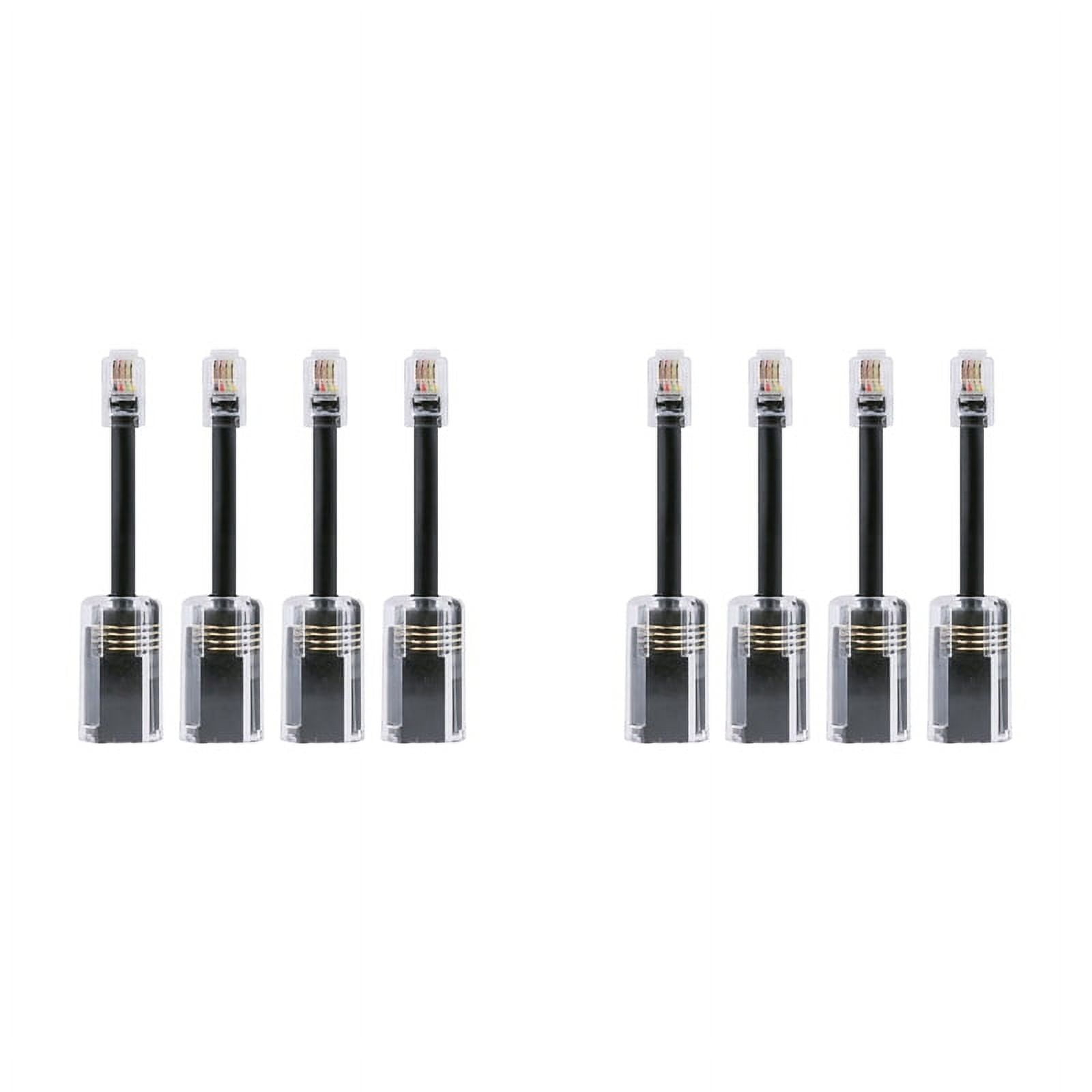 8Pcs Telephone Cord Detangler RJ9 4P4C 360 Degree Extended Rotating ...