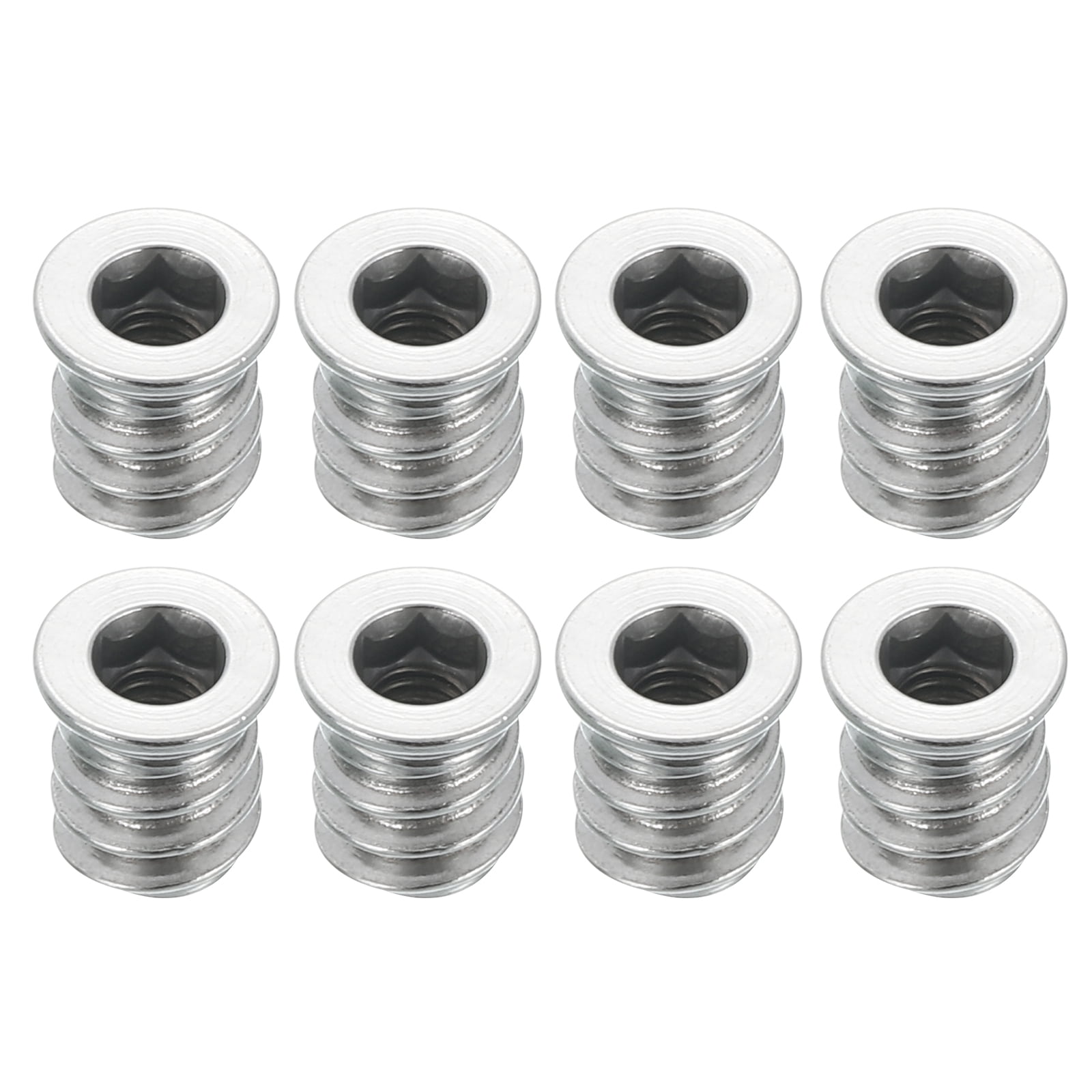 8Pcs Threaded Inserts Nuts, M4x10mm Hex Socket Drive Nut Inserts for ...