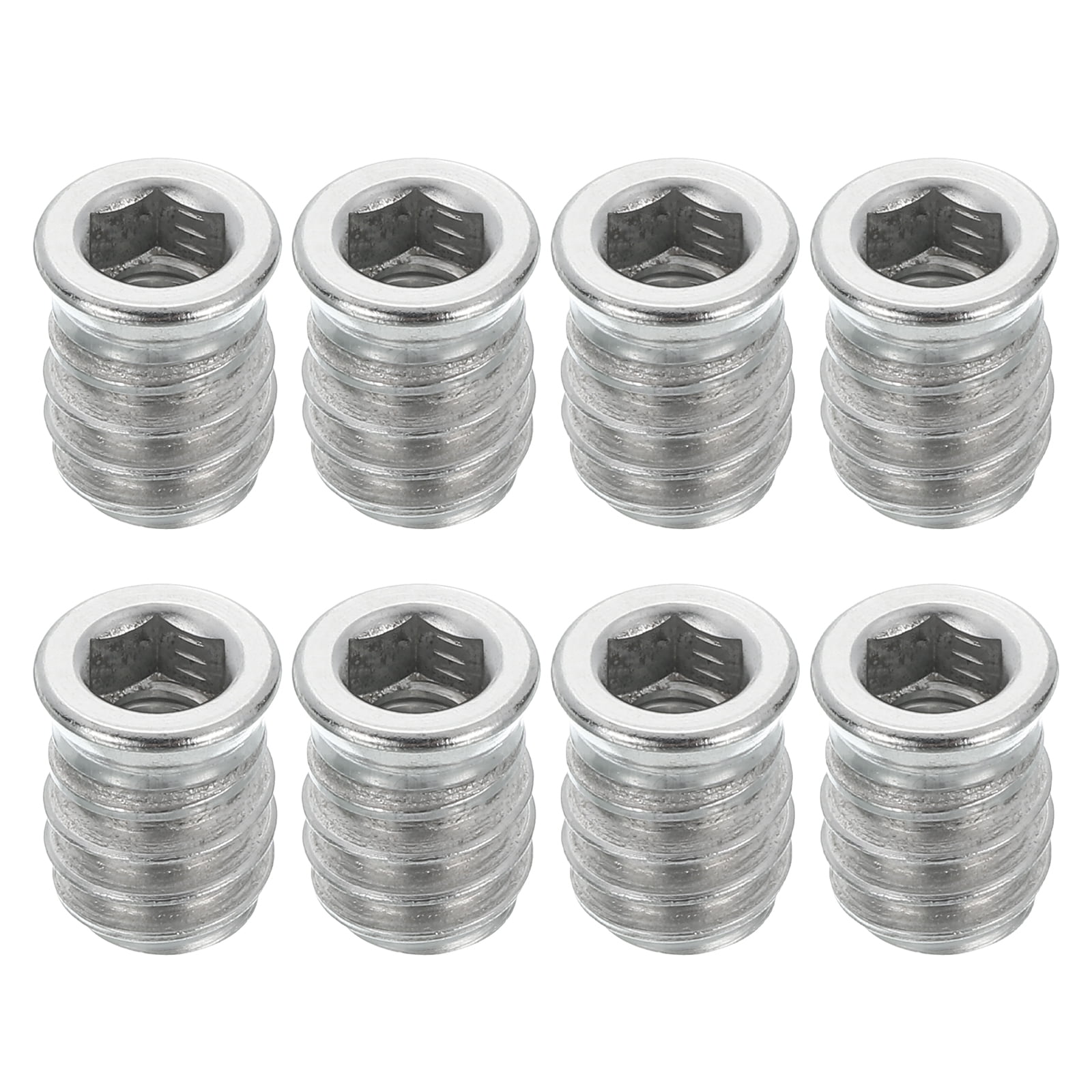 8Pcs Threaded Inserts Nuts, M6x15mm Hex Socket Drive Nut Inserts for ...