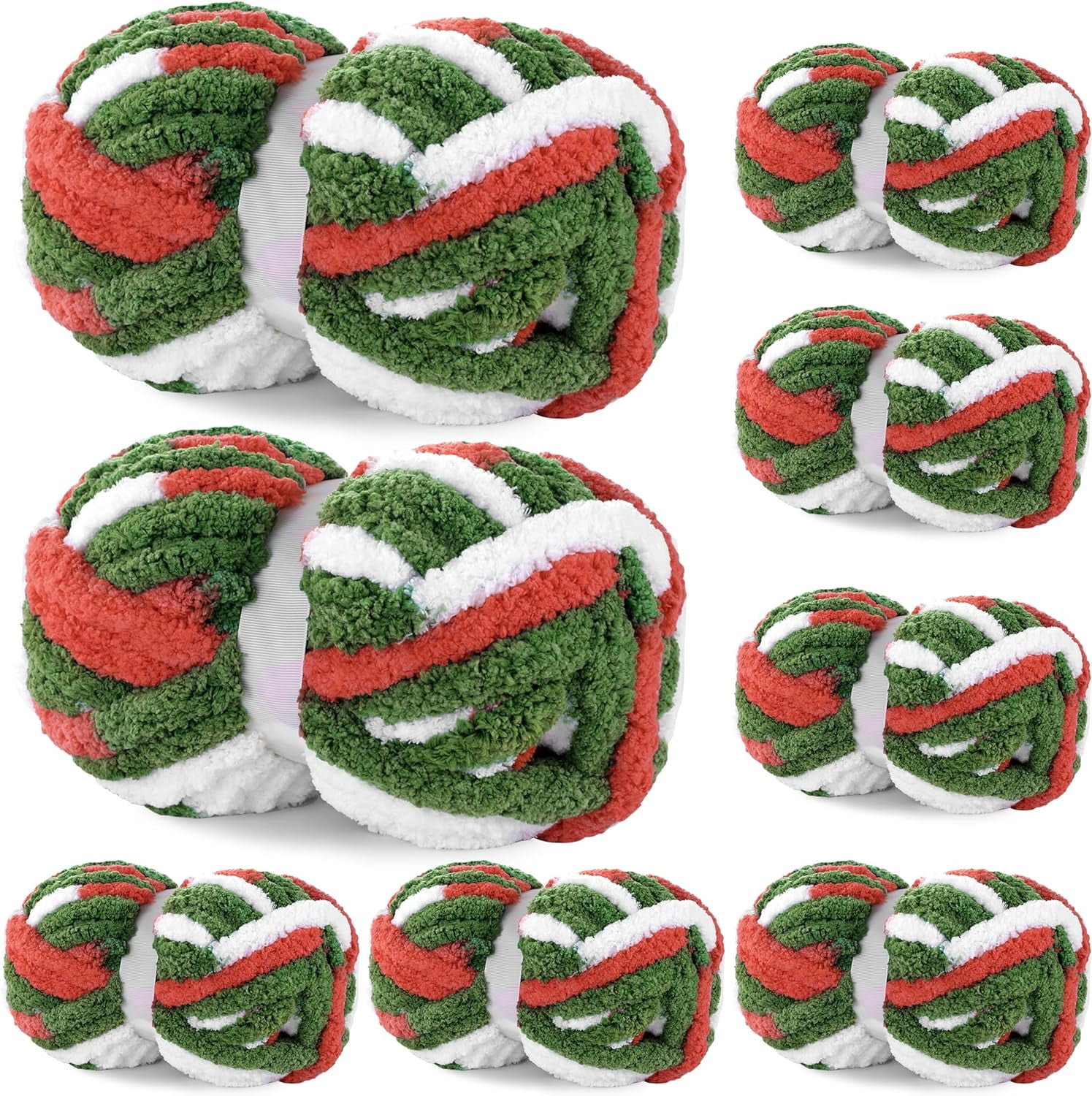 Green Yarn Chunky Yarn For Hand Knitting,Big Thick Blanket Yarn,Soft ...