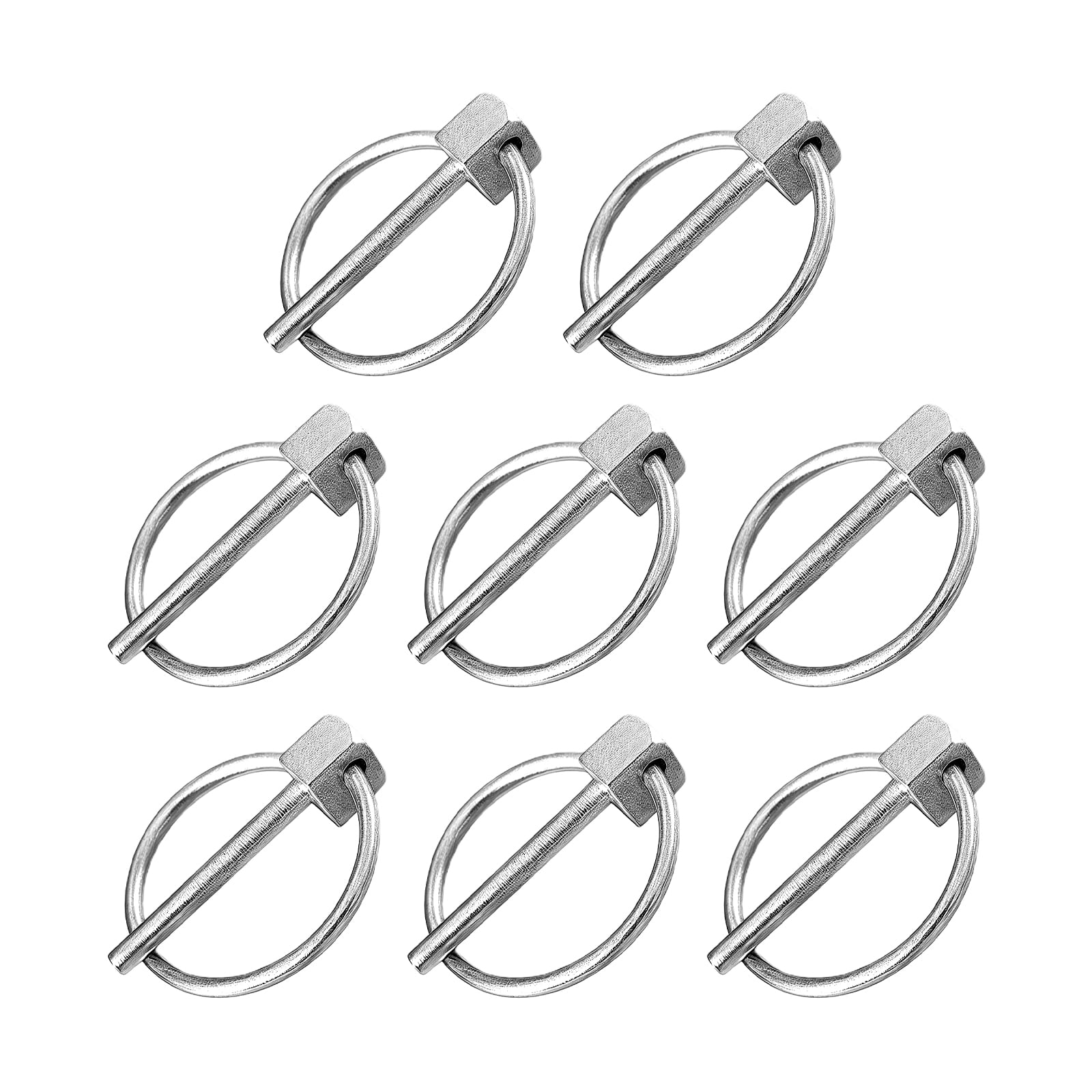 8Pcs Trailer Lock Pin Stainless Steel Round Safety Pins Fasteners Heavy ...