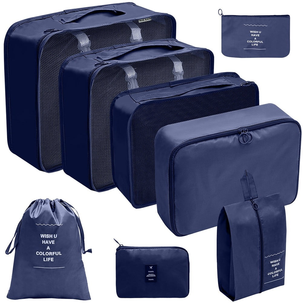 8Pcs Travel Organizer Set: Packing Cubes for Efficient Travel! Shoe ...