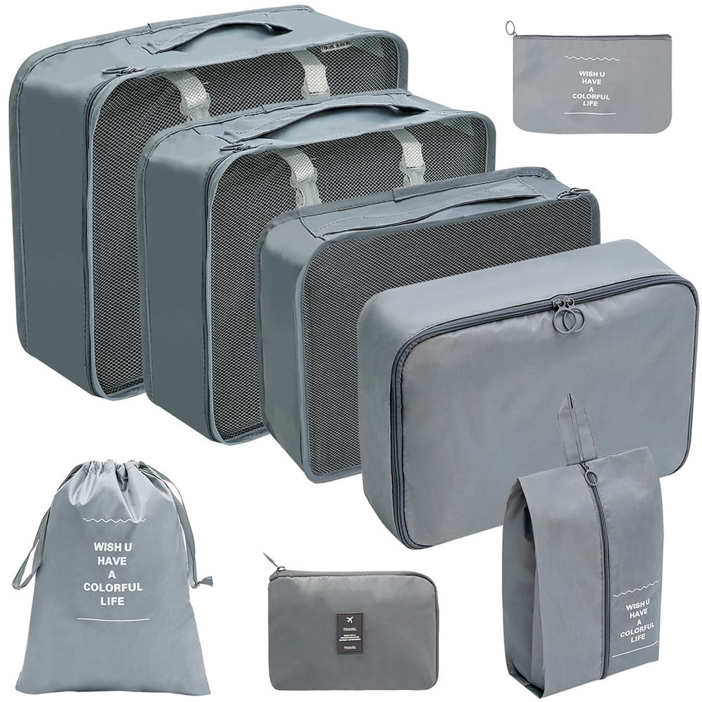 8Pcs Travel Organizer Set: Packing Cubes For Efficient Travel! Shoe ...