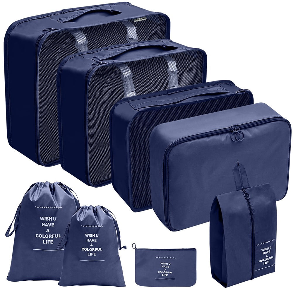 8Pcs Travel Organizer Set: Packing Cubes for Efficient Travel! Shoe ...