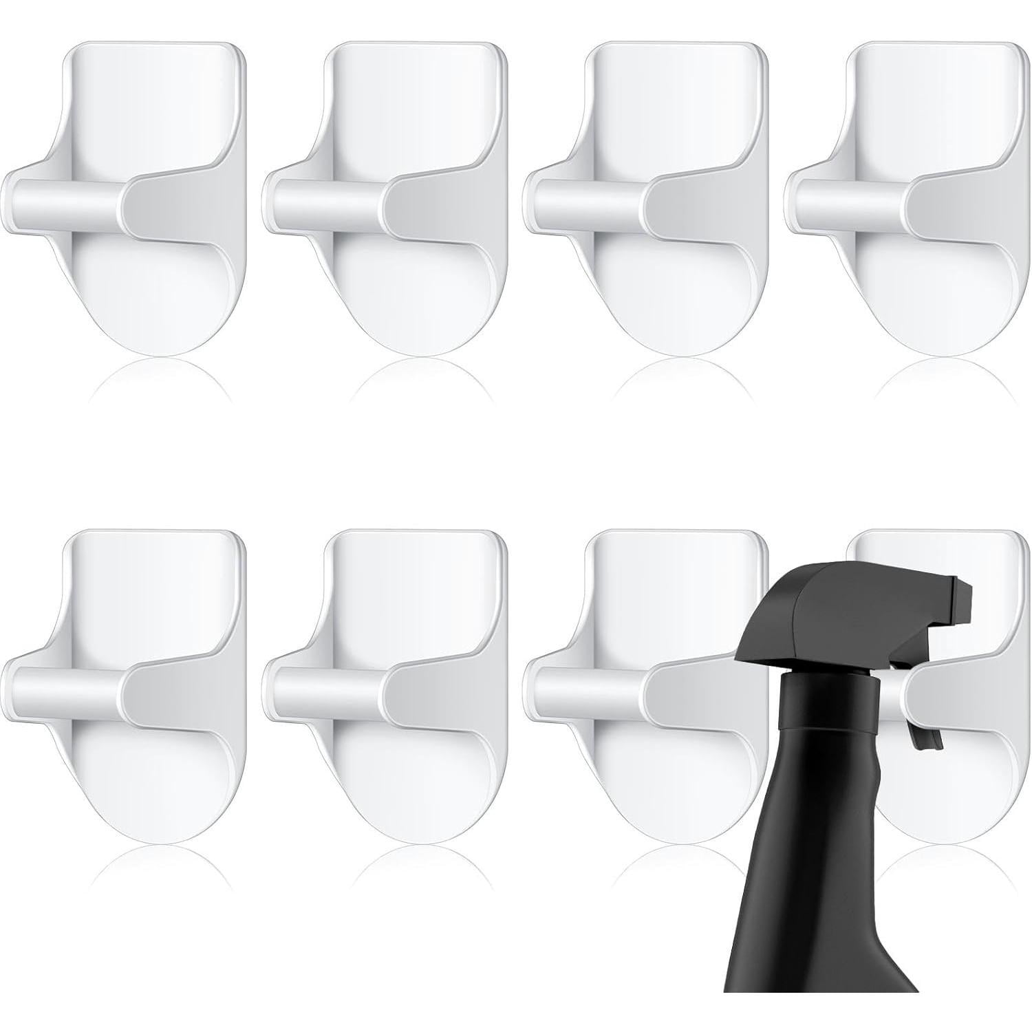 8Pcs Wall Mount Spray Bottle Hooks Spray Bottle Adhesive Hook to Create ...
